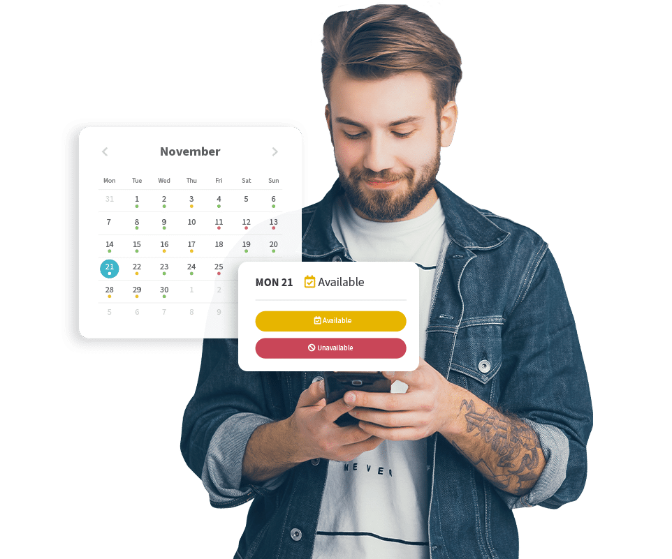 Employee Availability App | Rocket Trades Recruitment Software